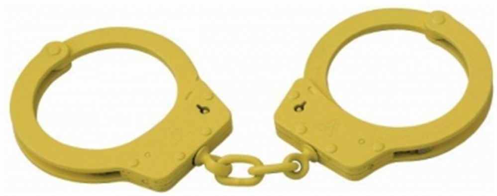 CTS THOMPSON 1008 STD CHAIN TRI-MAX HANDCUFF – YELLOW, LAW ENFORCEMENT ...